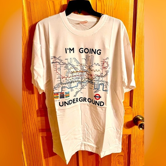 Underground | Shirts | Underground White Graphic Tshirt With Map Of ...